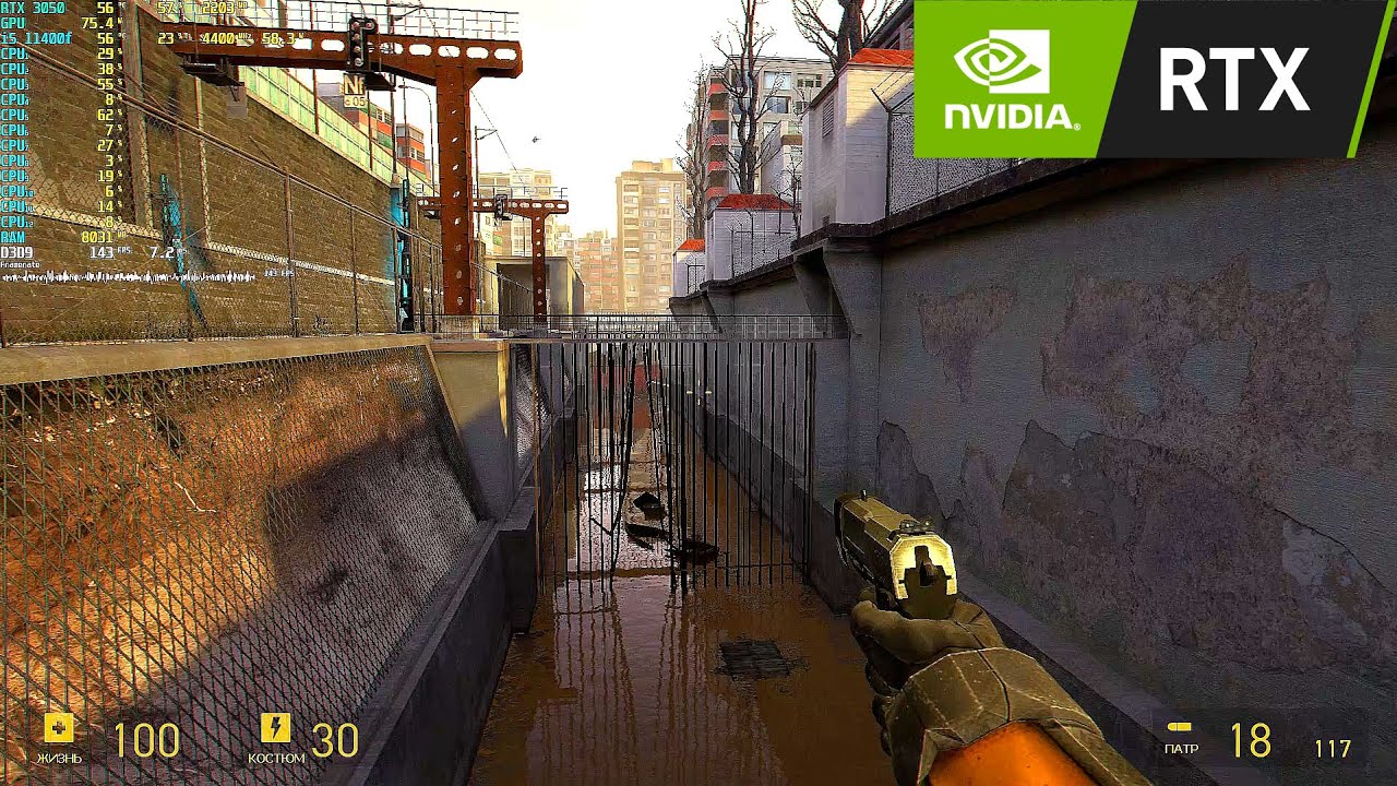 RTX 3050 8gb | HALF LIFE2 + MMOD + CINEMATIC MOD 2013 - YouTube