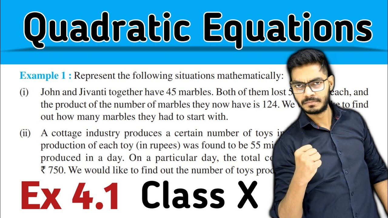 Chapter 4 Quadratic Equations Example 1 Class 10 Maths NCERT | By ...