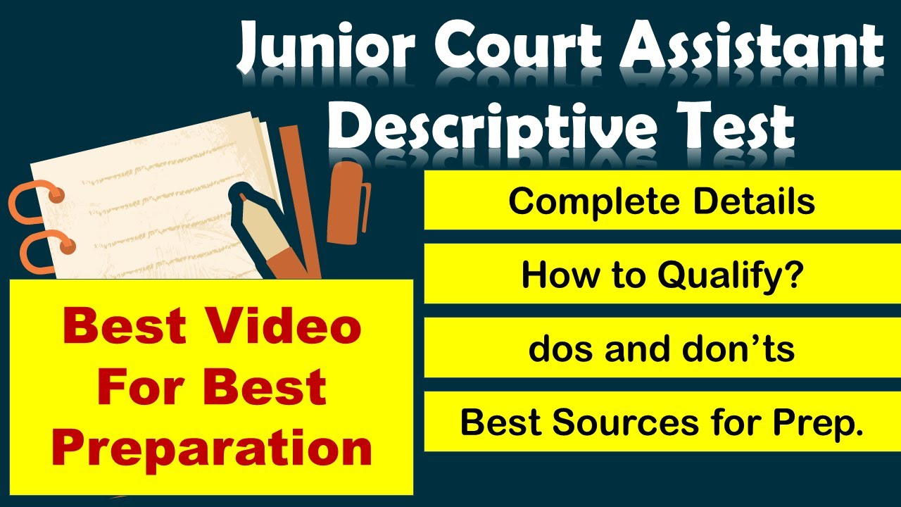 Junior Court Assistant Descriptive Test - How to prepare best for Sure ...