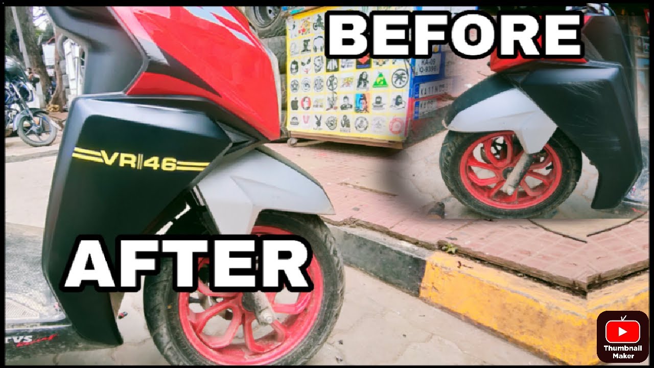 Damage bike wraping || accident ntorq xp || ntorq xp wrapped - YouTube