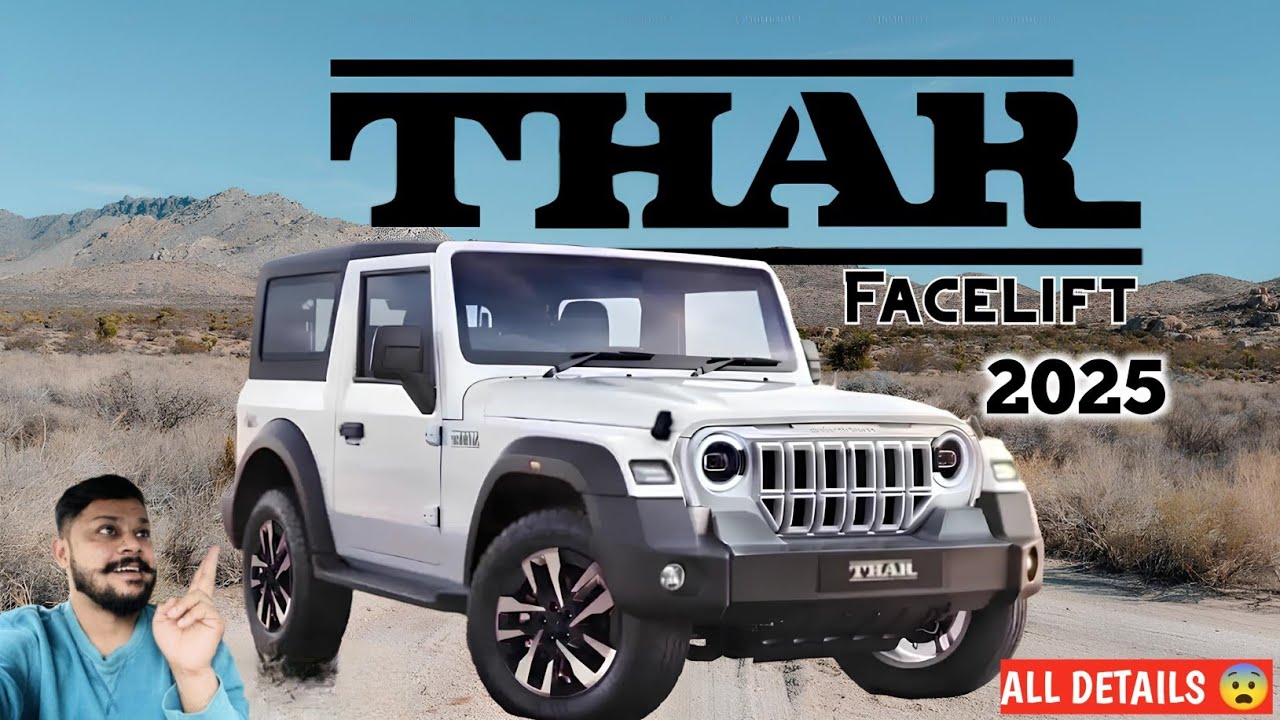 2025 Thar 3 Door Facelift Revealed - Metal Top | New Interior | Sunroof ...