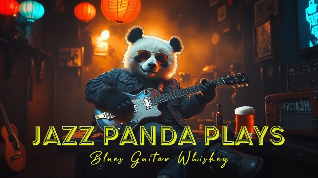 Panda Plays Blues Guitar Smooth Jazz Hip Hop for Whiskey Nights and ...