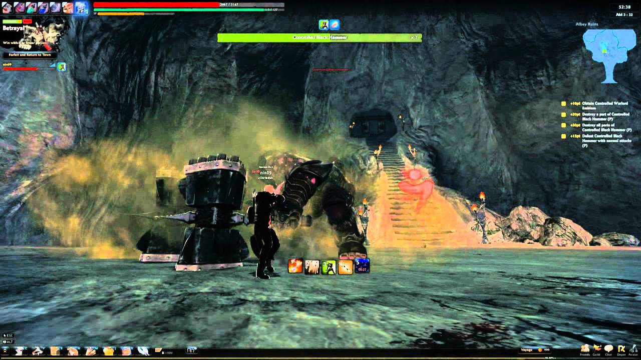 Vindictus NA level 69 Kai Gameplay Controlled Black hammer solo - YouTube