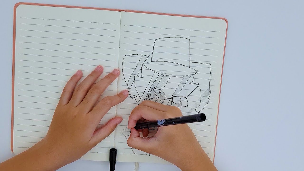 ROBLOX Piggy Character Drawing Zack (Brother of Zizzy) - YouTube