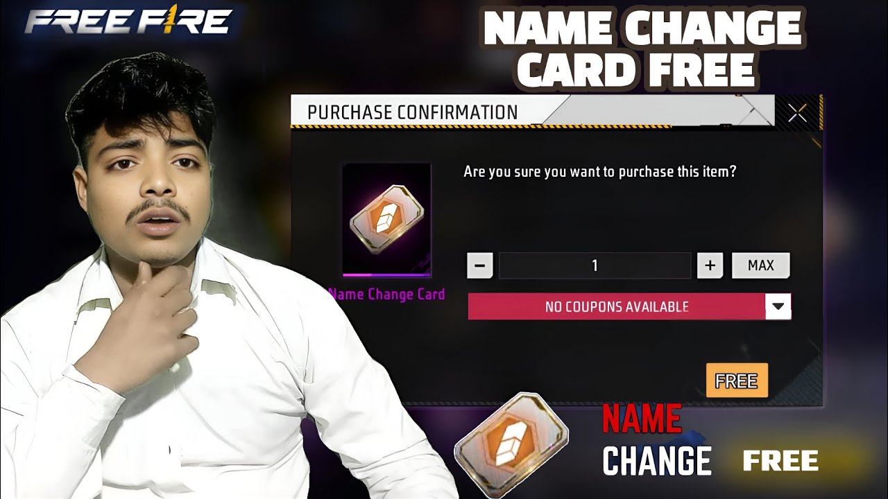 NAME CHANGE CARD FREE 😲| HOW TO GATE NAME CHANGE CARD FREE | BESTANKUR ...