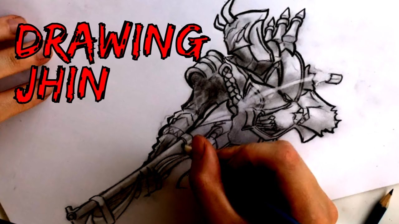 Hand Drawing JHIN! Speed Art - YouTube