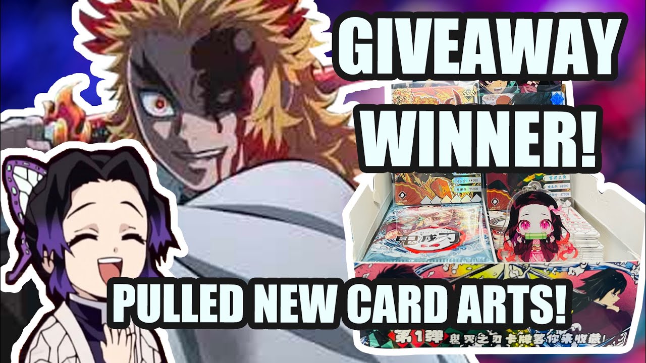 GIVEAWAY WINNER ANNOUNCEMENT + KNY CARD PACKS OPENING | DEMON SLAYER ...