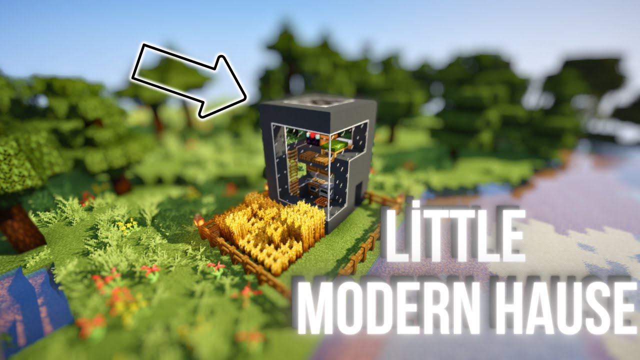 Minecraft Small Modern Homemade Just 2 Minutes Away - YouTube