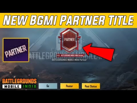 BGMi New Partner Title Free All Users || bgmi partner title kaise Le ...
