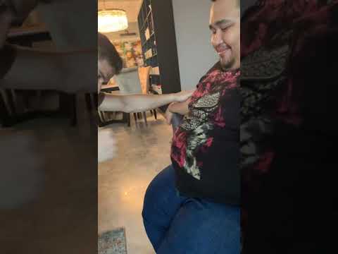 Playing with my fat friend belly