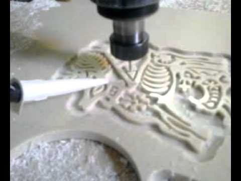 Corian engraving - YouTube