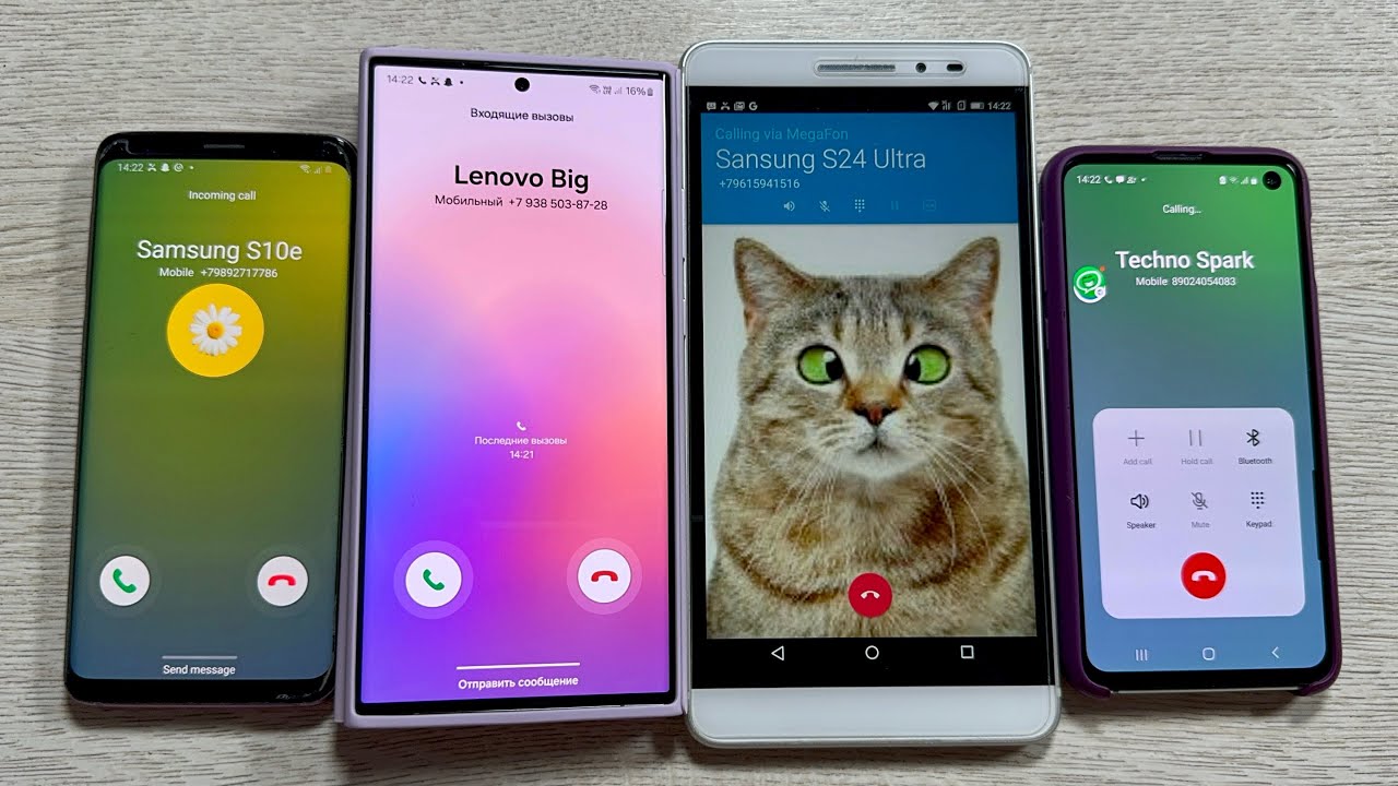 Incoming Call Big Phones Lenovo PB1-770M + Samsung S24 Ultra + Samsung ...