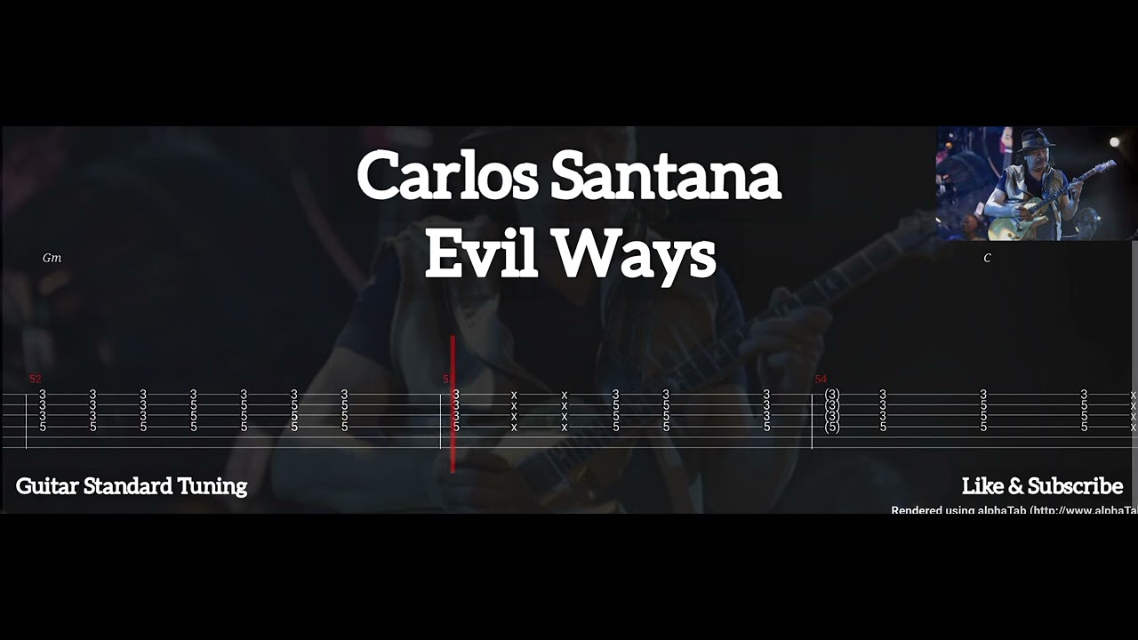 Carlos Santana - Evil Ways ( Tab Guitar ) - YouTube