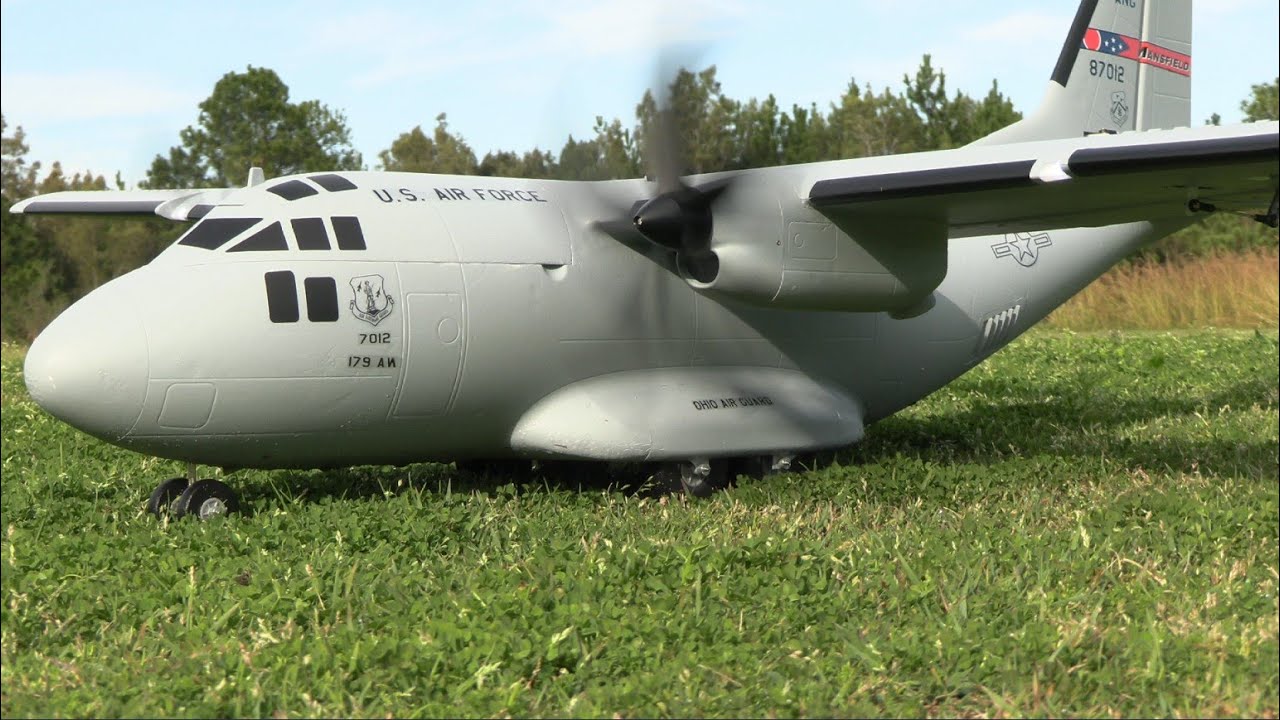 eFlite EC1500 RC Military Cargo Plane Flight Demo - YouTube