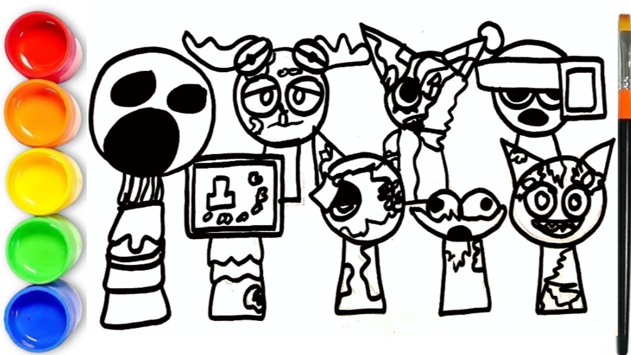 How to draw Incredibox Sprunki Characters | Tele, Aqua, Lily, Mady ...