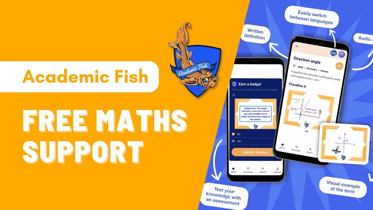 Free Maths Support App with Academic Fish - YouTube