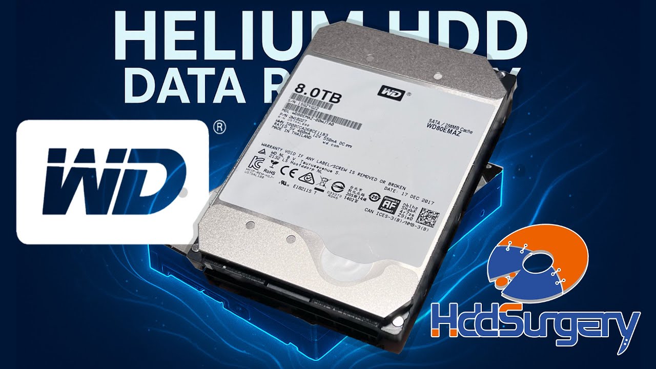 💨 Helium HDD Data Recovery – WD80EMAZ Head Swap - YouTube