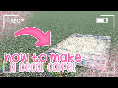How to make a decal carpet | Bloxburg - YouTube