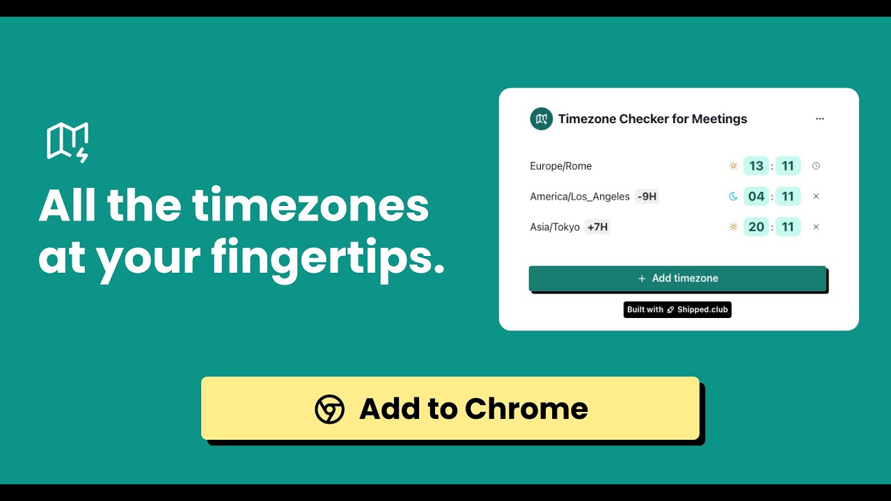 Timezone Checker for Meetings (Free Browser Extension) - YouTube