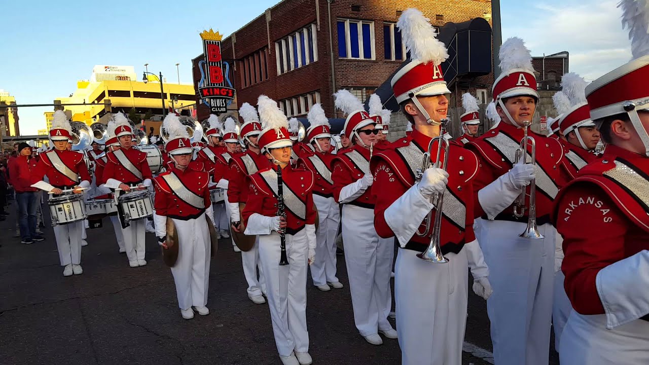 Razorback band liberty bowl parade - YouTube