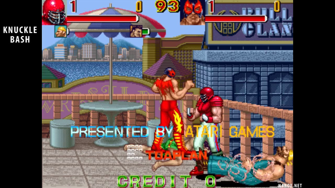Knuckle Bash / arcade attract mode auto demonstration / 1993 - YouTube