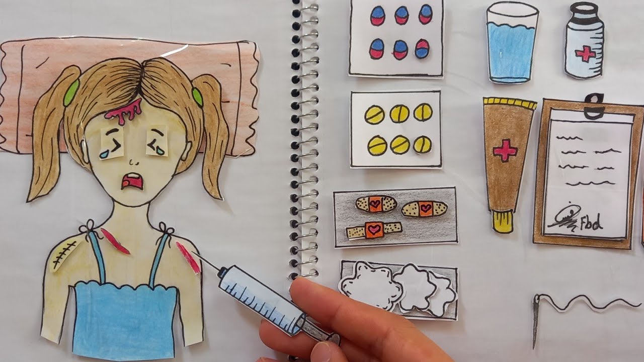 [💸paper diy💸] Treat patients 💉 | hospital | paper play - YouTube