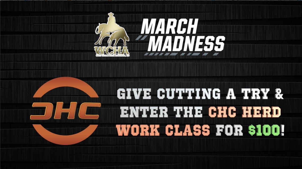 WCHA March Madness Cutting Horse Shows - YouTube