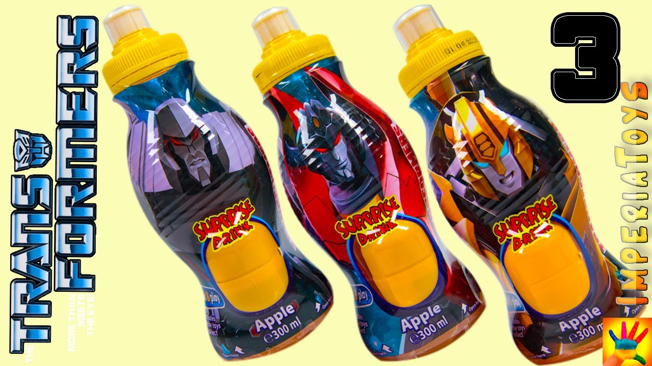 Transformers drink surprise opening - YouTube