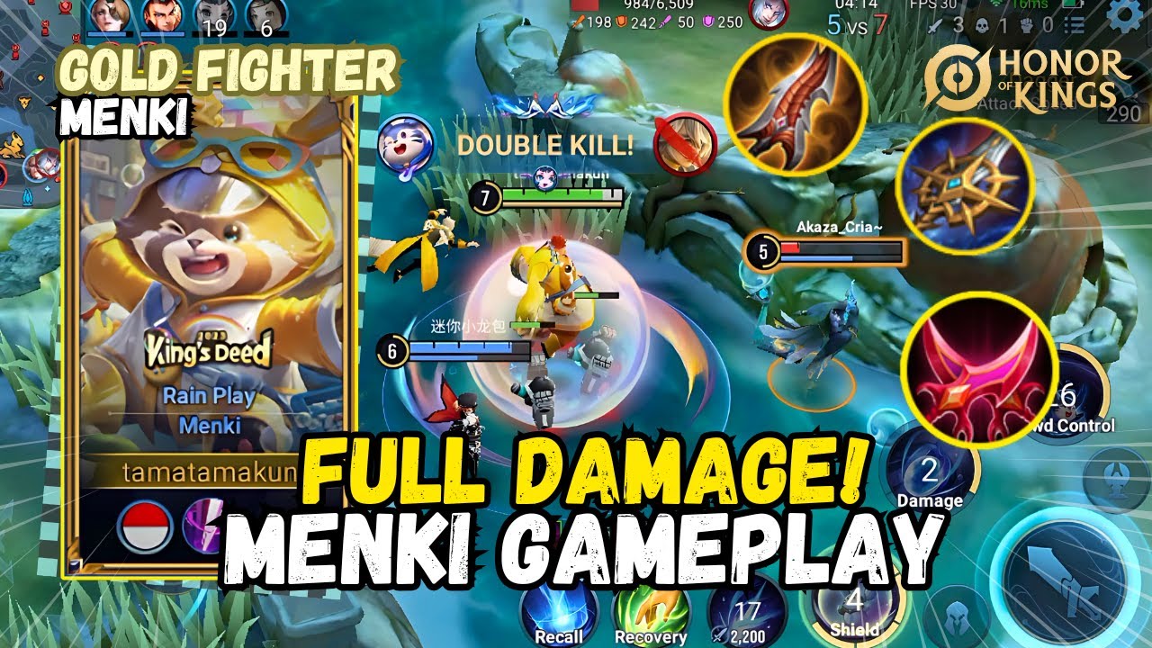 MENKI HOK GAMEPLAY (JUNGLE) - Full Damage Build Critical VS Lam ...