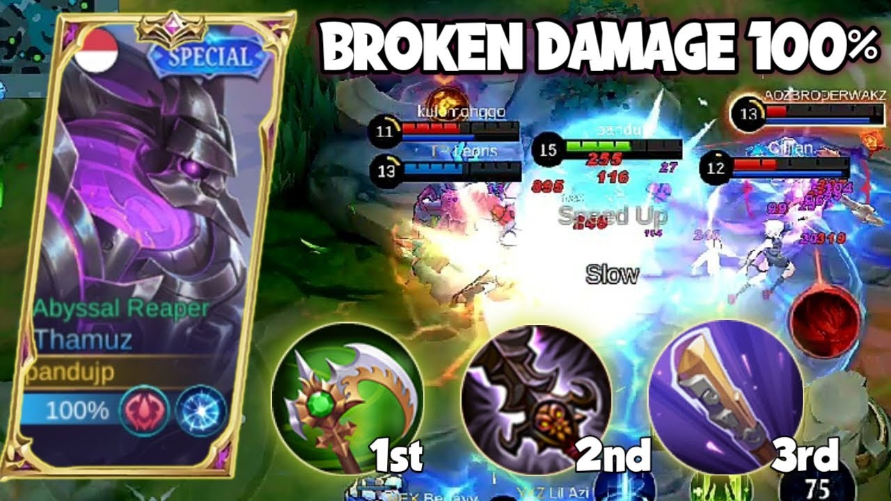 THAMUZ BEST BUILD 2023 ! 100% BROKEN DAMAGE ! TOP GLOBAL THAMUZ BUILD ...