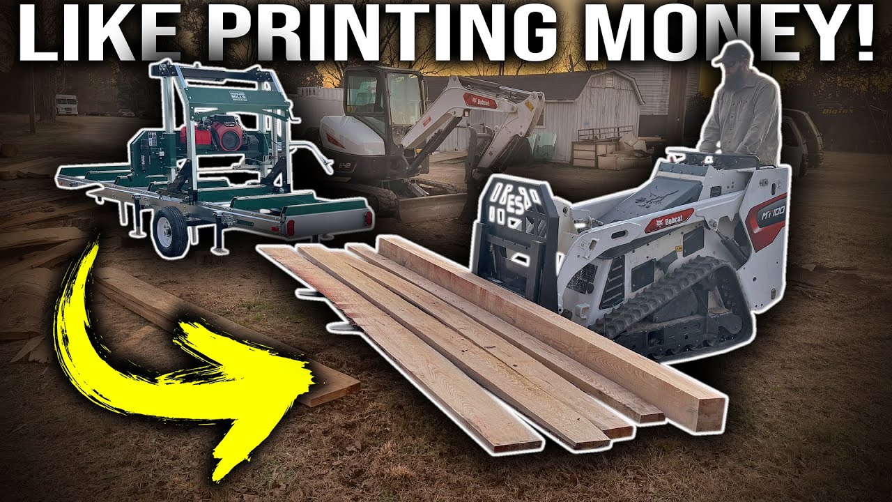 Milling The First Of The Long Pine Logs! Having A Mill Is Like Printing ...