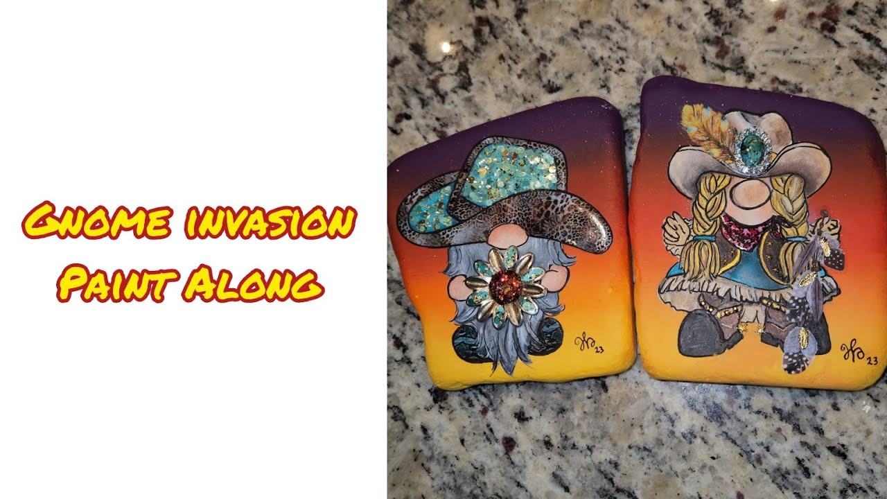 The Foiling Rock Lady & Friends is live! Gnome Invasion Paint Along ...