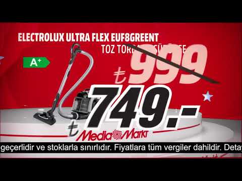 Yılbaşına Özel ELECTROLUX Ultra Flex Toz Torbasız Süpürgeler MediaMarkt’ta 749 TL