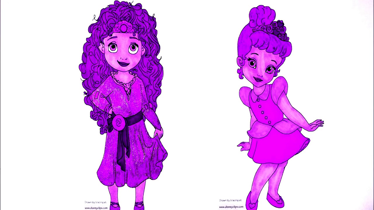 Coloring Book Disney Princess Ooshies Merida and Cinderella Chibis ...