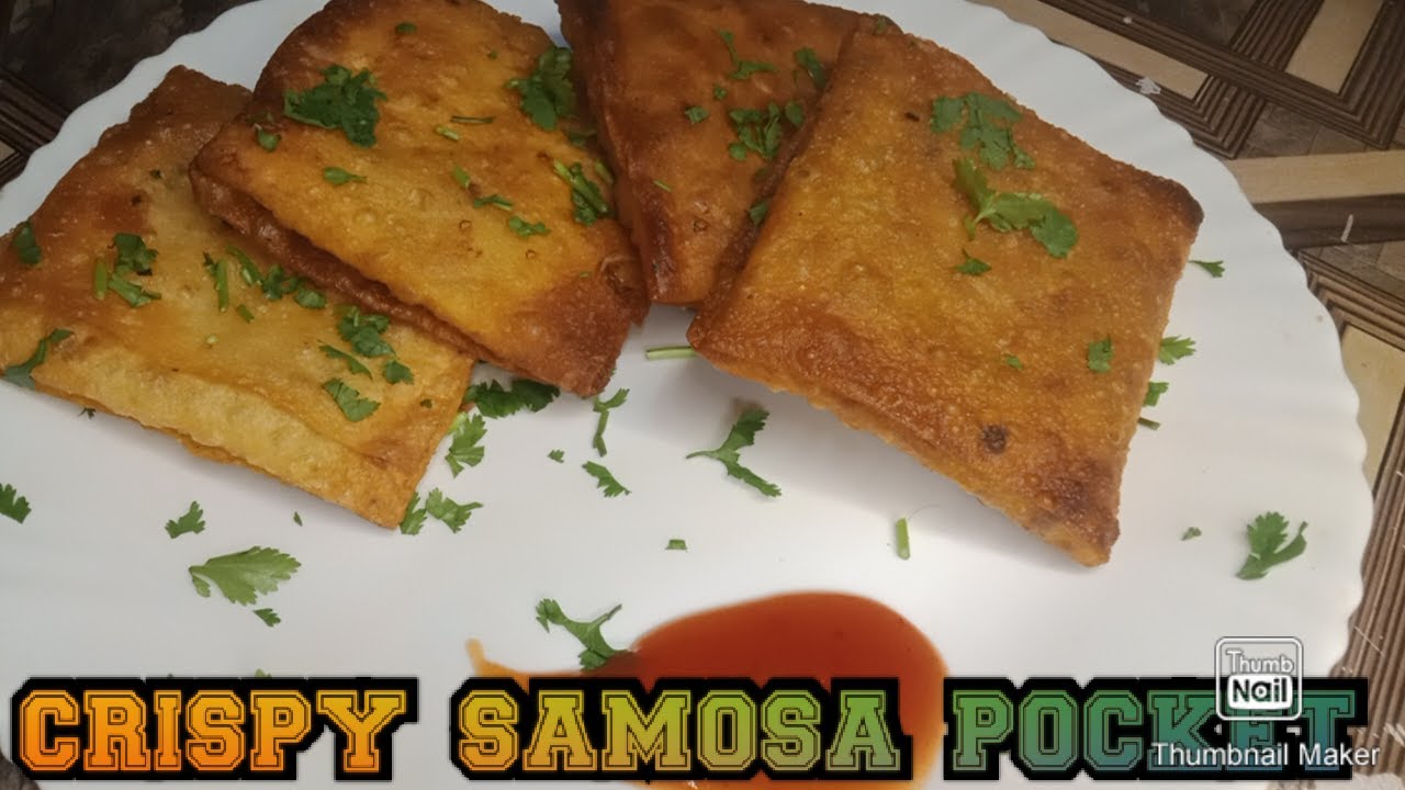 Delicious Crispy chicken samosa pocket recipe by cooking With Saba (CWS ...