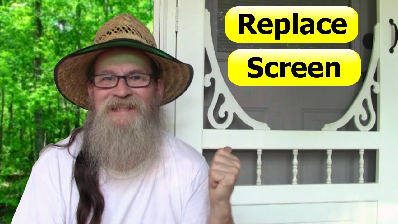 How To ReScreen a Screen Door – DIY Replace It Yourself - YouTube