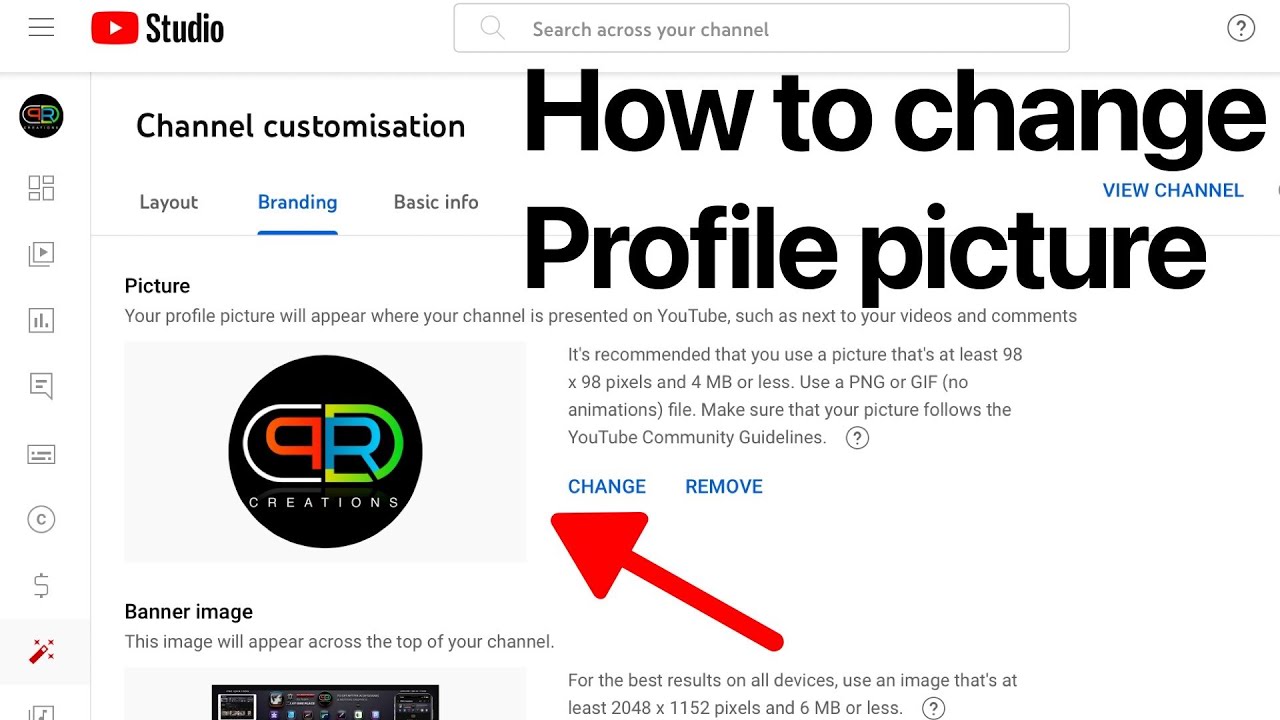 How to change YouTube channel profile picture in less than 1 minutes ...