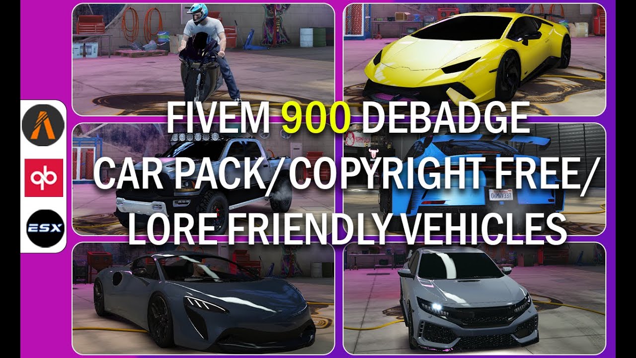 Fivem Debadge/Lorefree/Copyright/ logo-Free Premium 900 car pack/Create ...