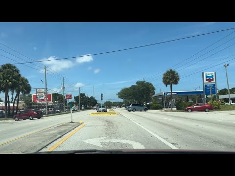 Driving at US1 Fort Pierce Florida, Friday Noon Heavy Traffic 🚗 Nice ...