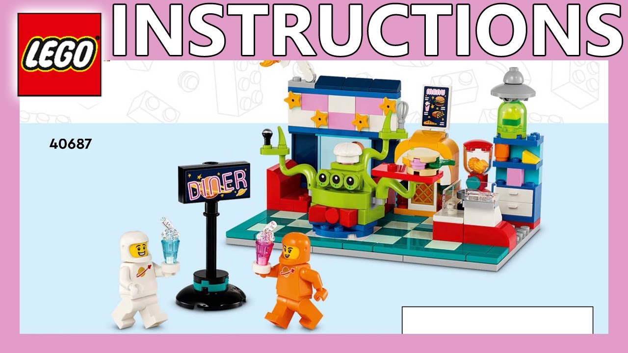 LEGO instructions | Alien Space Diner | 40687 | LEGO 2024 - YouTube