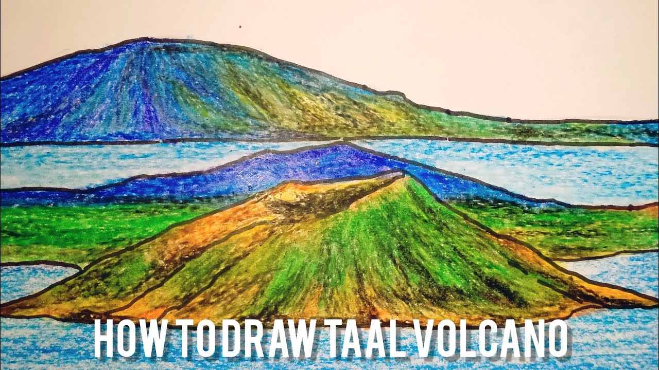 How to draw Taal Volcano|Crayon - YouTube