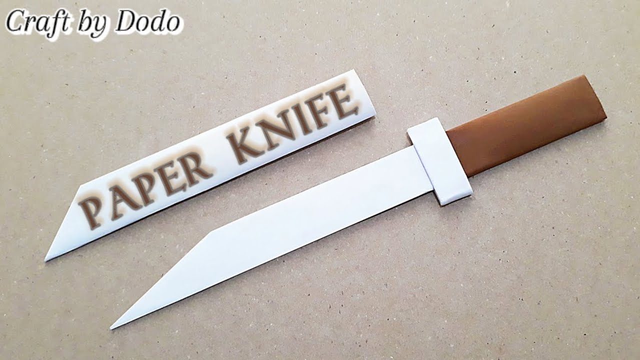 Haw to make a paper knife.paper knife very simple and easy - YouTube
