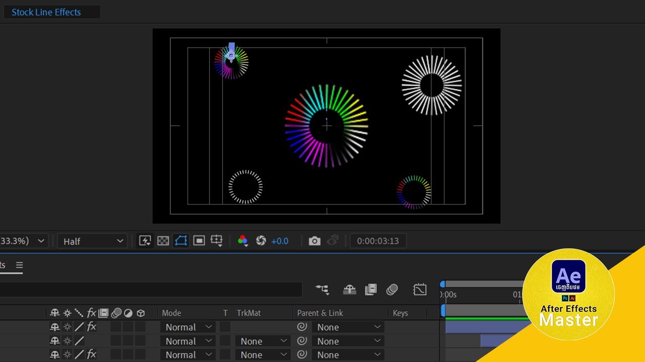 តោះមកធ្វើចលនា Line ងាយៗ Stroke Line Effect in After Effects - YouTube