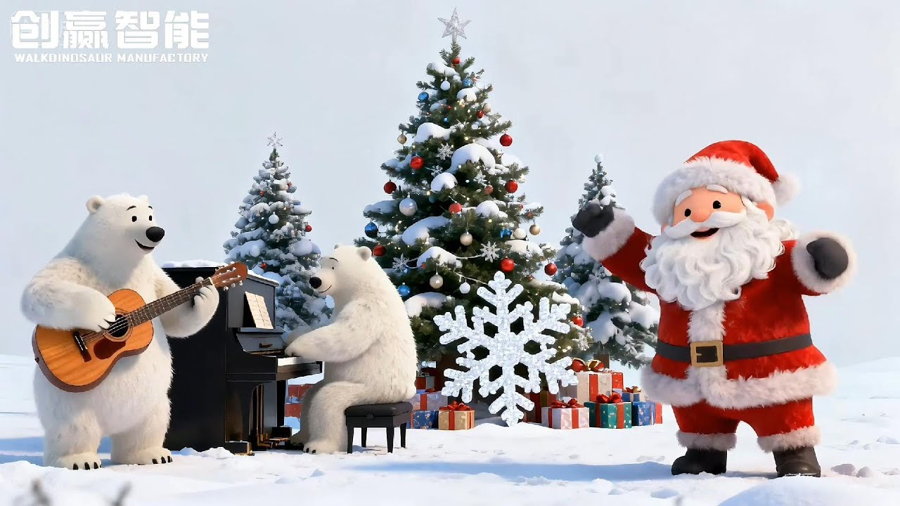 Shopping Mall Atrium Window Christmas Scene – Santa Claus, Polar Bear ...