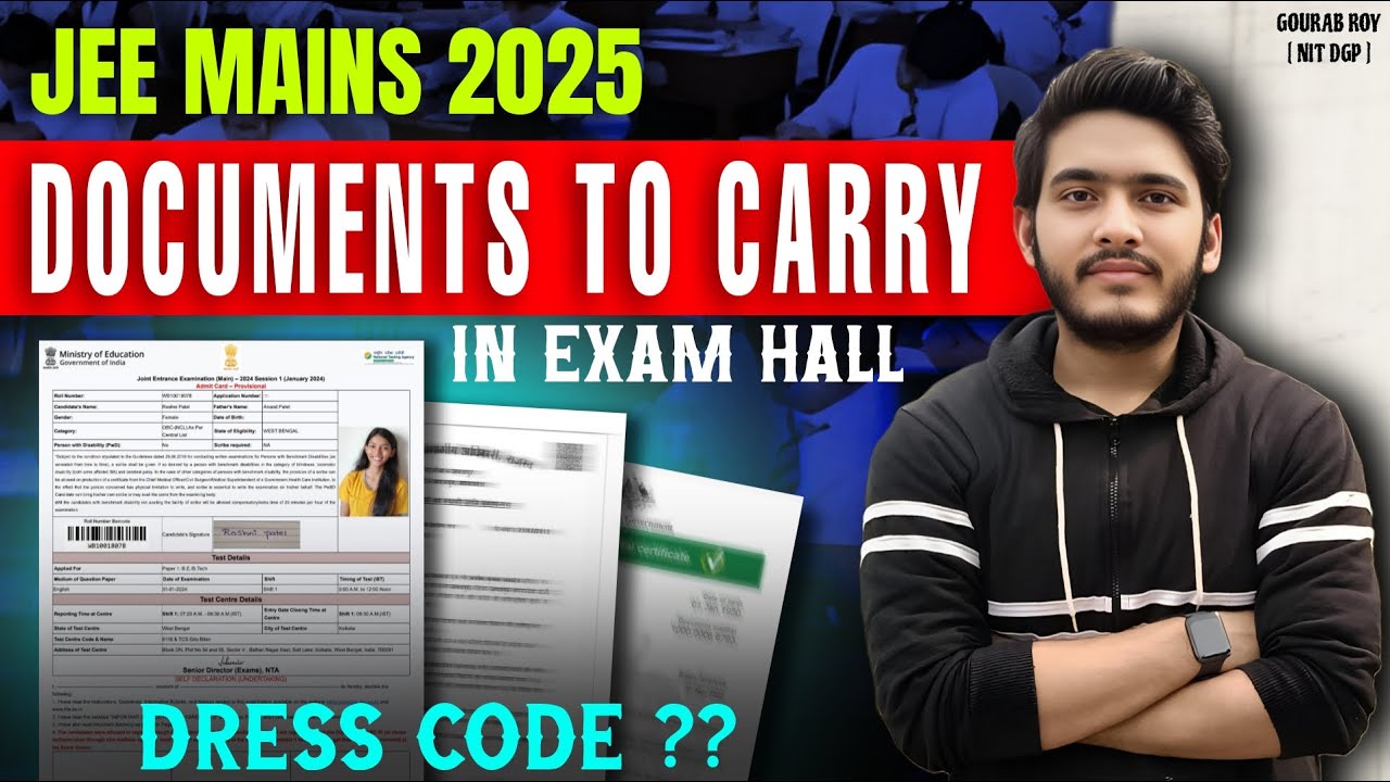 Things to Carry for JEE Mains 2026 | JEE Dress Code 2026 - YouTube