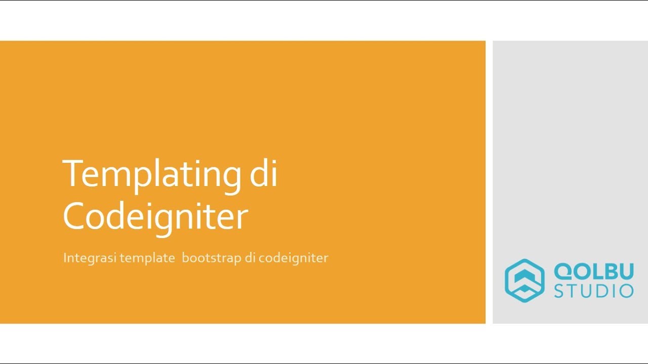 Templating Bootstrap pada Codeigniter part 2 - YouTube