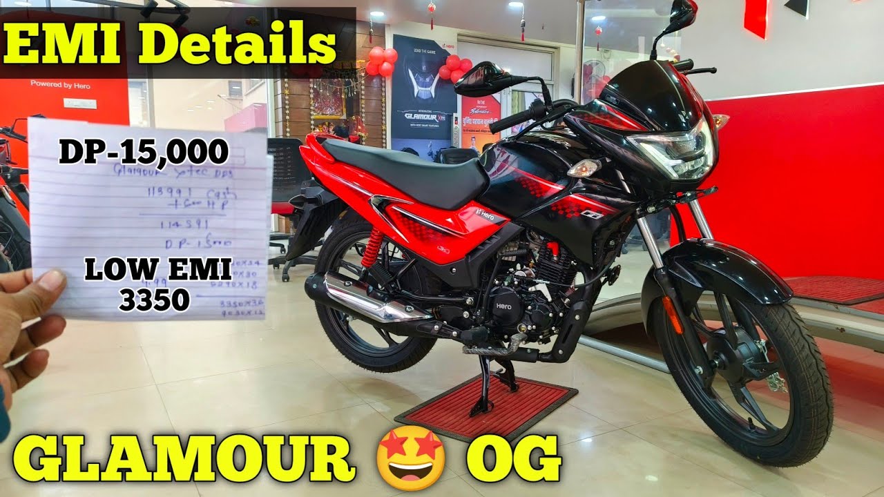 New Launch Hero Glamour OG 125 Bike 💰 Loan Details🔥EMI | Finance ...