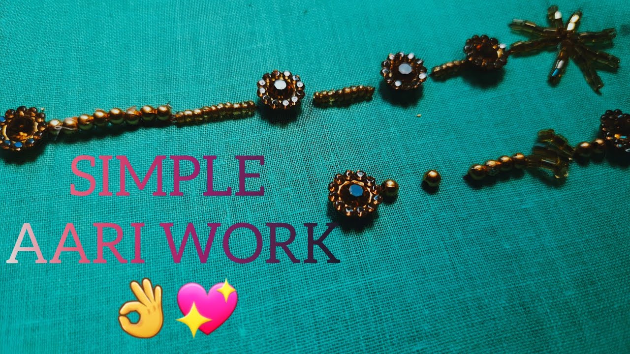 Simple aari work for beginners 💯💖#embroidery #aariwork - YouTube