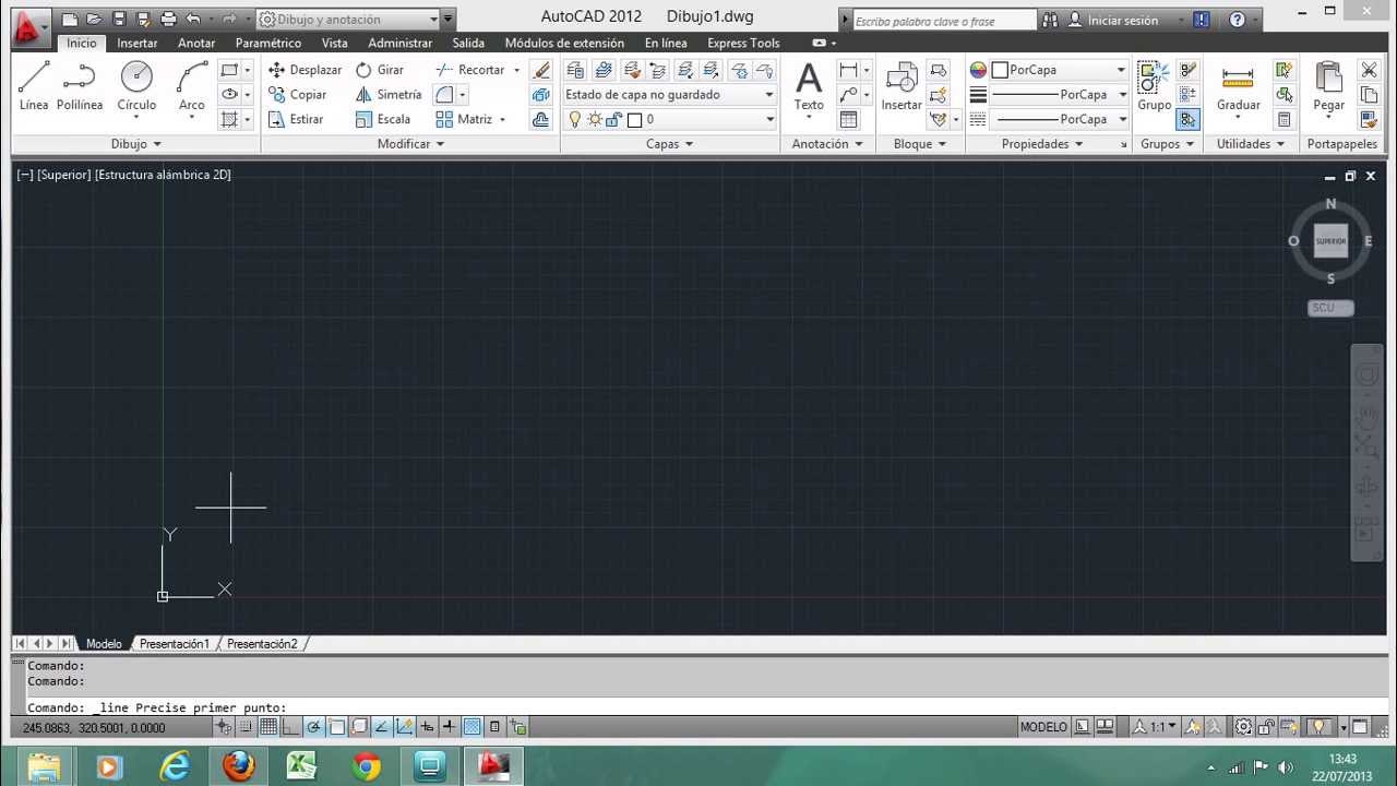 Rectangulo basico en autocad. www.todo-autocad.blogspot.com - YouTube