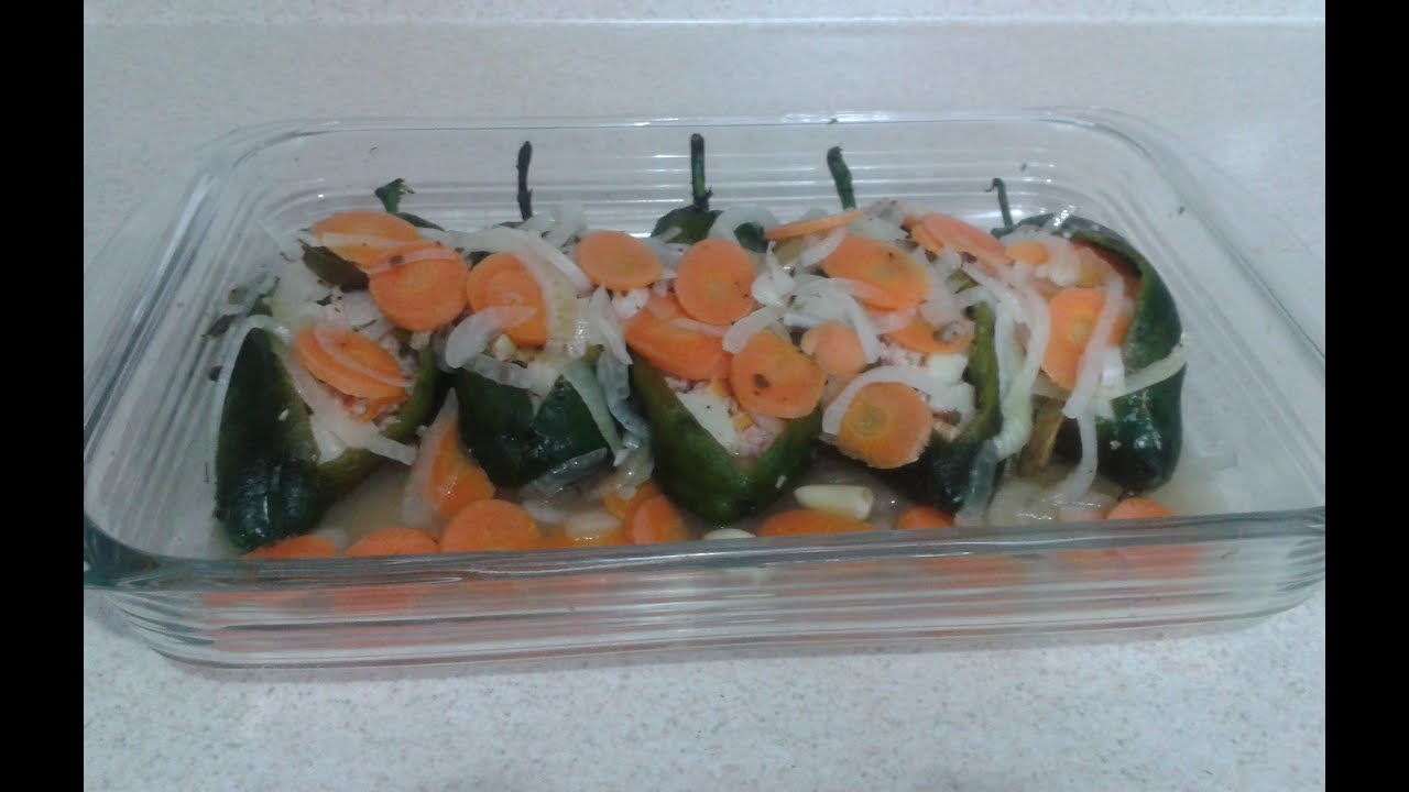 chiles rellenos de atun en escabeche estilo sinaloa - YouTube